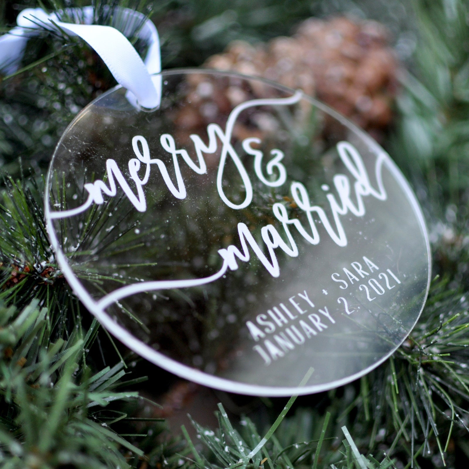 Christmas Ornaments Tagged wedding ornament Blue Studio Creative